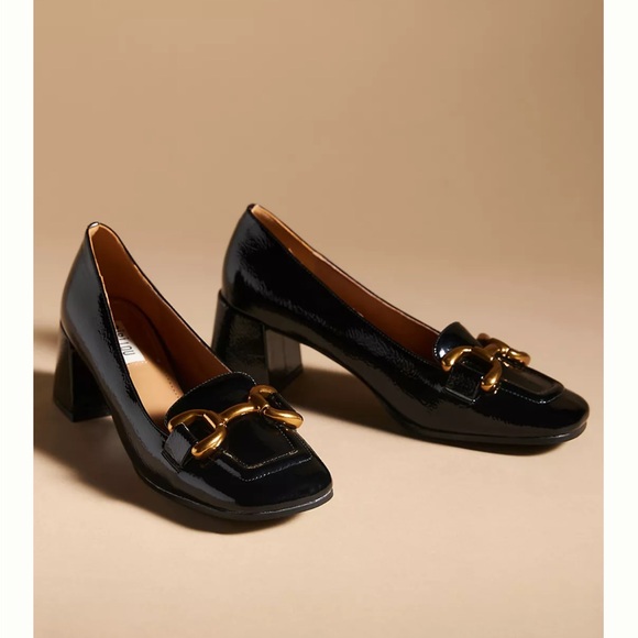 Shoes | Patent Leather Heel Block Shoe With Buckle | Poshmark